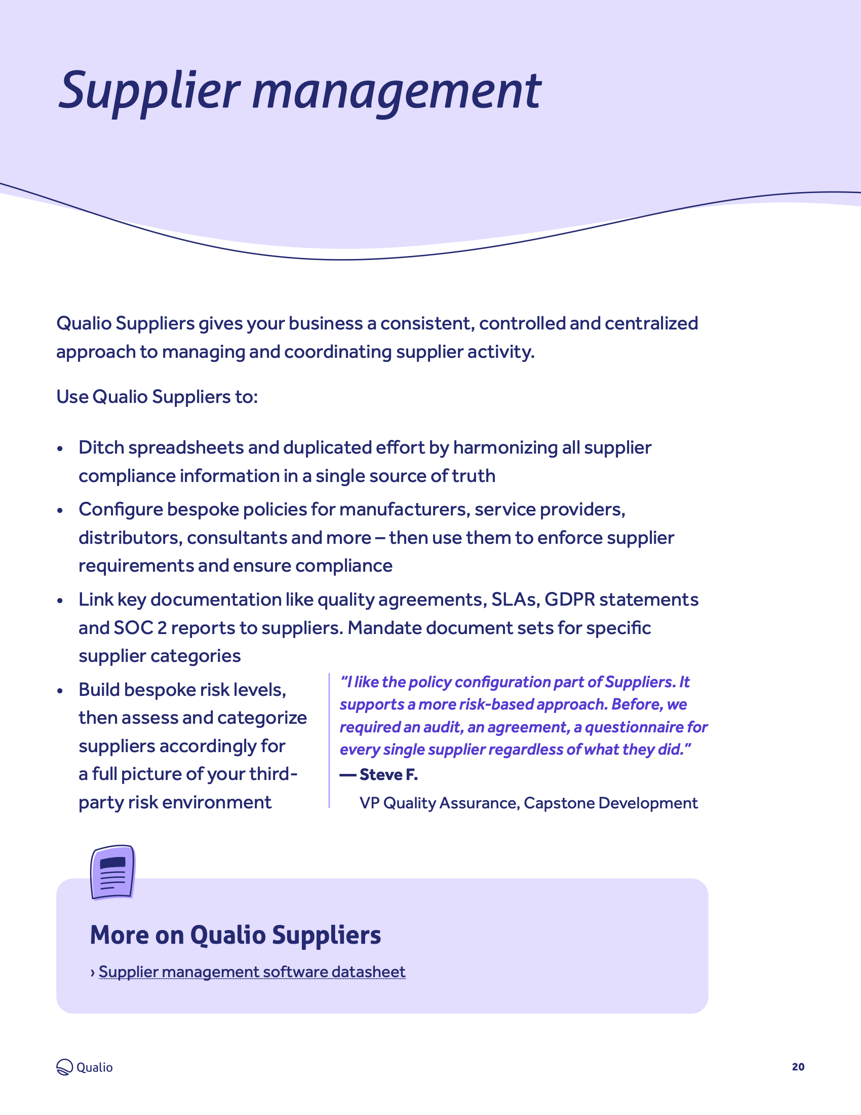 Qualio datasheet